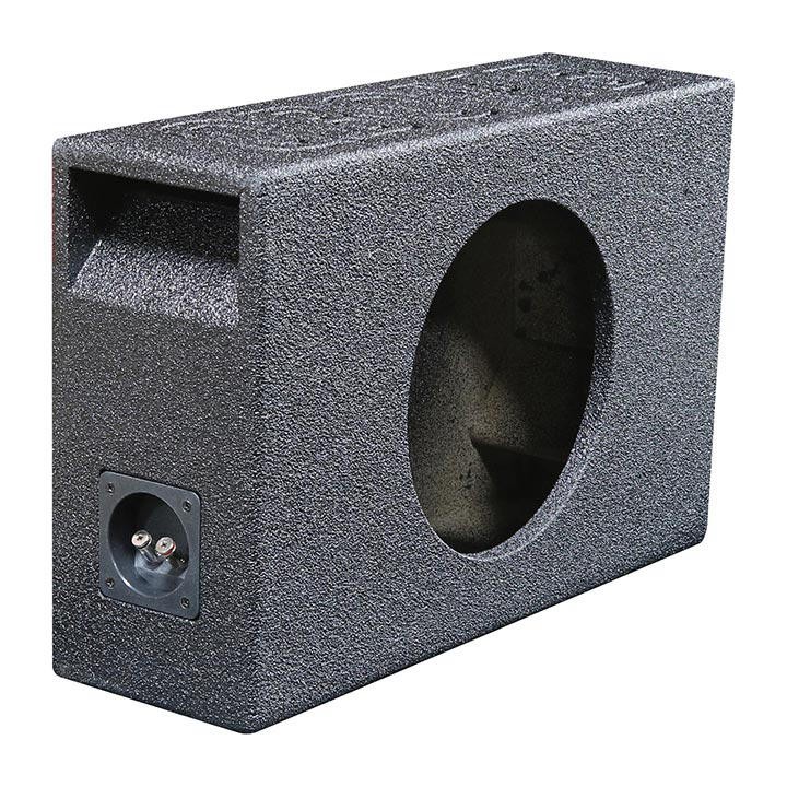 QBomb 10 Inch Vented Ported Shallow Slim Truck Subwoofer Box | Textured ...