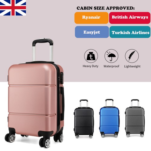 KONO Small 20Inch Hard Shell Suitcase 4 Wheels Cabin Hand Luggage ...