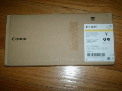 2024 GENUINE Canon PFI-701Y Yellow Ink Tank IPF8000 8100 8110 IPF9000 ...