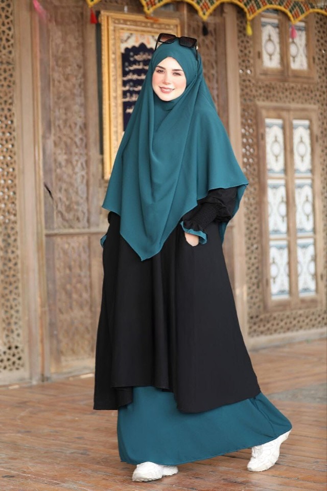 5 pcs long sleeve muslim women clothing with hijab and nekap 2025 style ...
