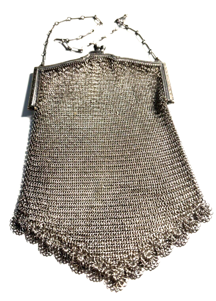 Whiting & Davis Chain Mail Art Deco Mesh 1920s Purse 4"x6" EXCELLENT ...