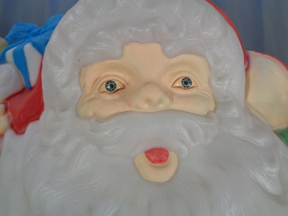 Vintage 42" Santa’s Best SANTA CLAUS Lighted BLOW MOLD Christmas Yard ...