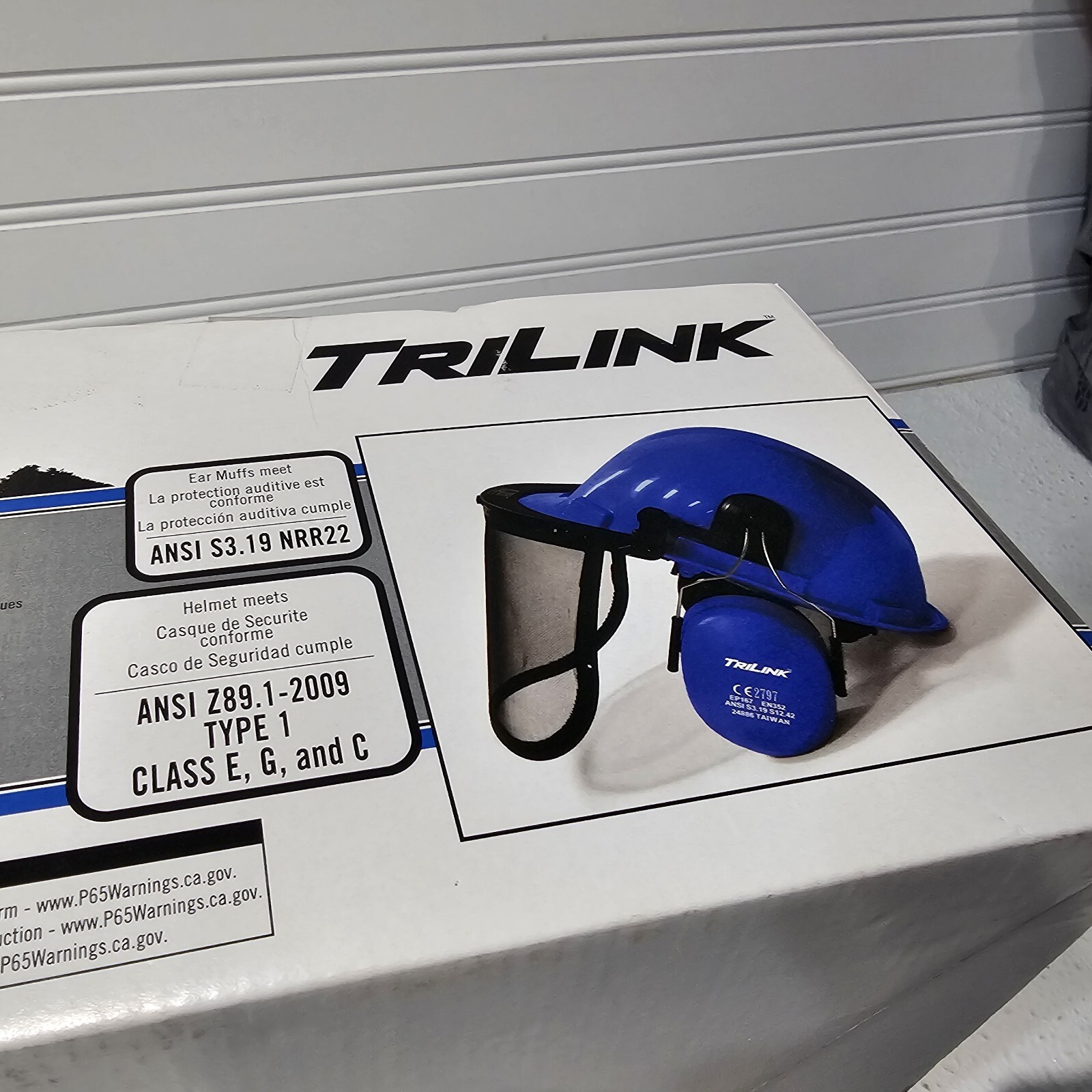 Genuine TriLink Chainsaw Forestry Safety Helmet Ear Muffs Face Shield ...