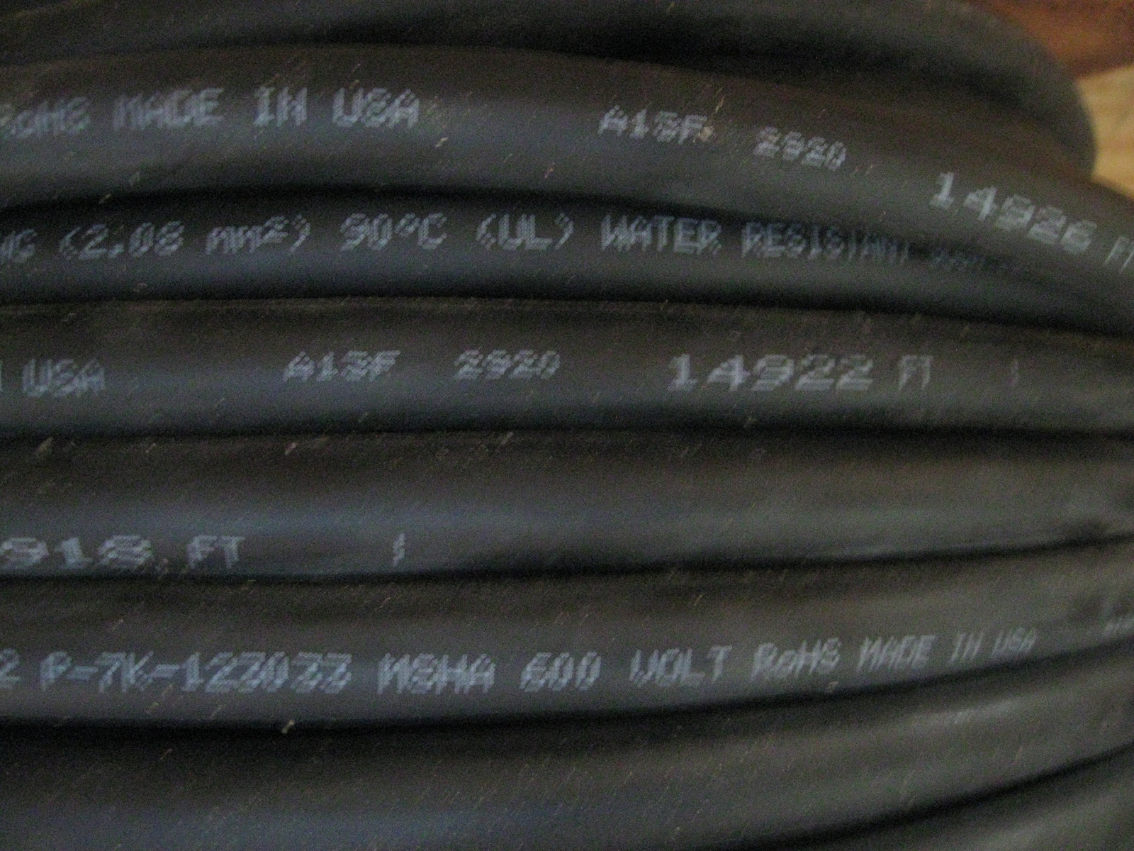 2 feet increments: New 14 AWG 3C Carol Cable SOOW Water Res 600V (15 ...