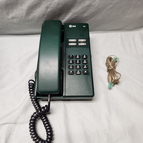 Vintage ATT 700 Slender 1980s Slim Push Button Phone Green Props ...