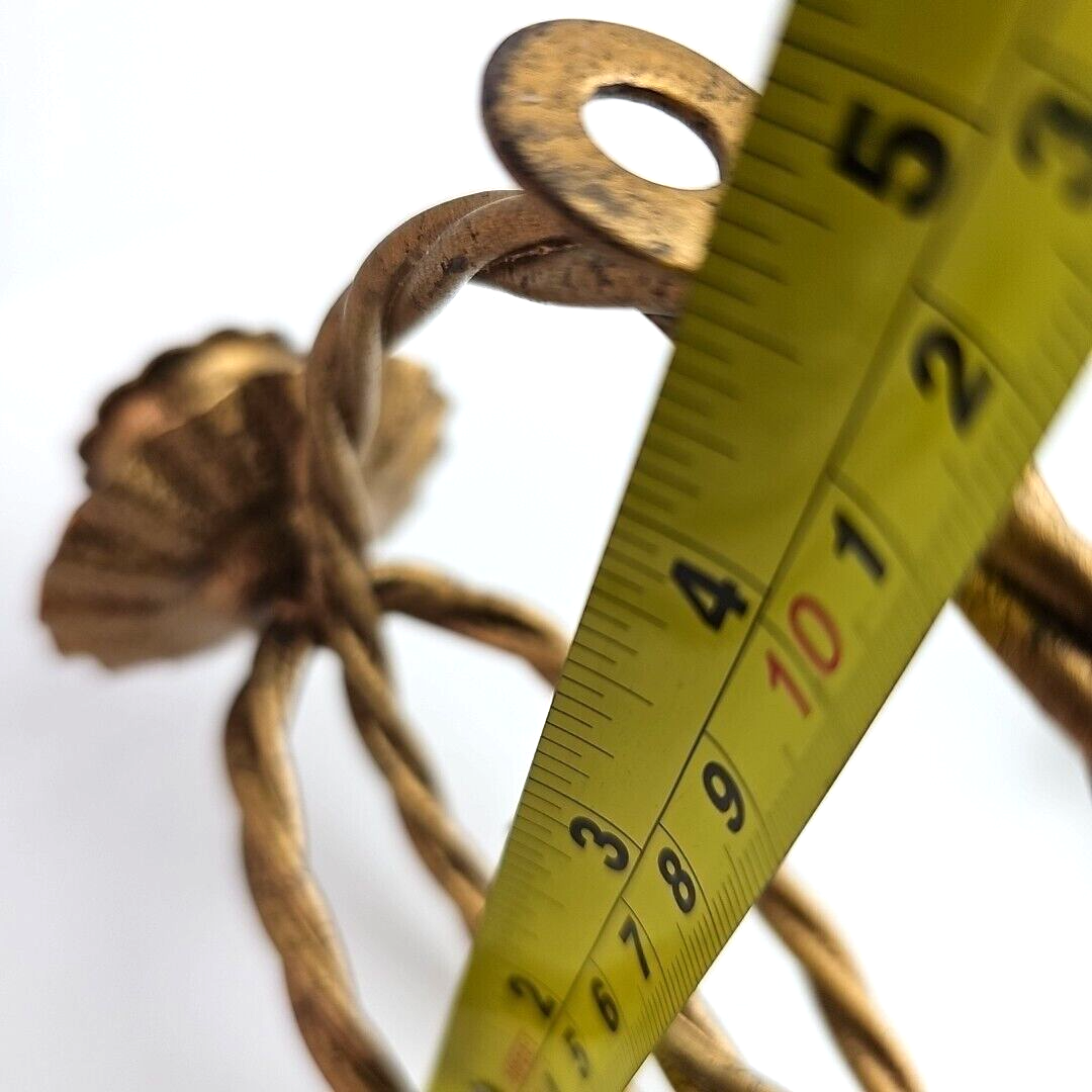 Vtg HOME INTERIOR Homco Gold Metal Twisted Rope Wall Sconce 5 Candle ...