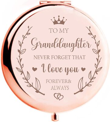 Granddaughter Gifts from Grandma and Grandpa Compact Makeup Mirror for ...