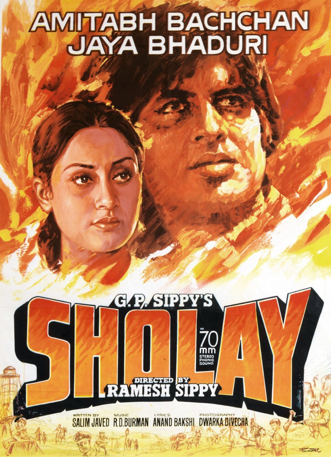 Sholay 1975 Bollywood Movie Poster Print A0-A1-A2-A3-A4-A5-A6-MAXI ...