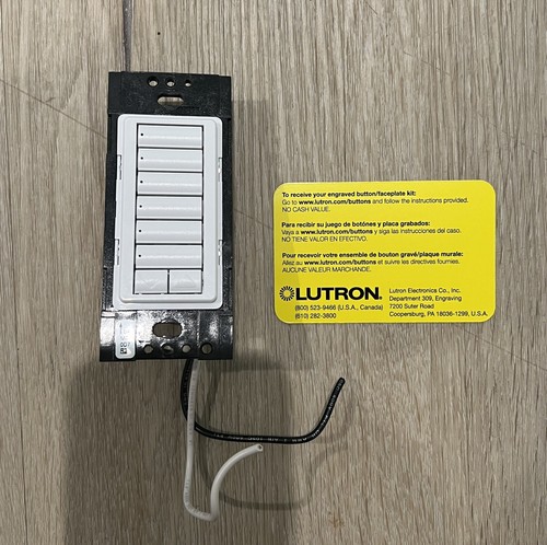 Lutron RRDW-WH Radio RA2 6 Button Keypad Plus Up And Down - White | eBay