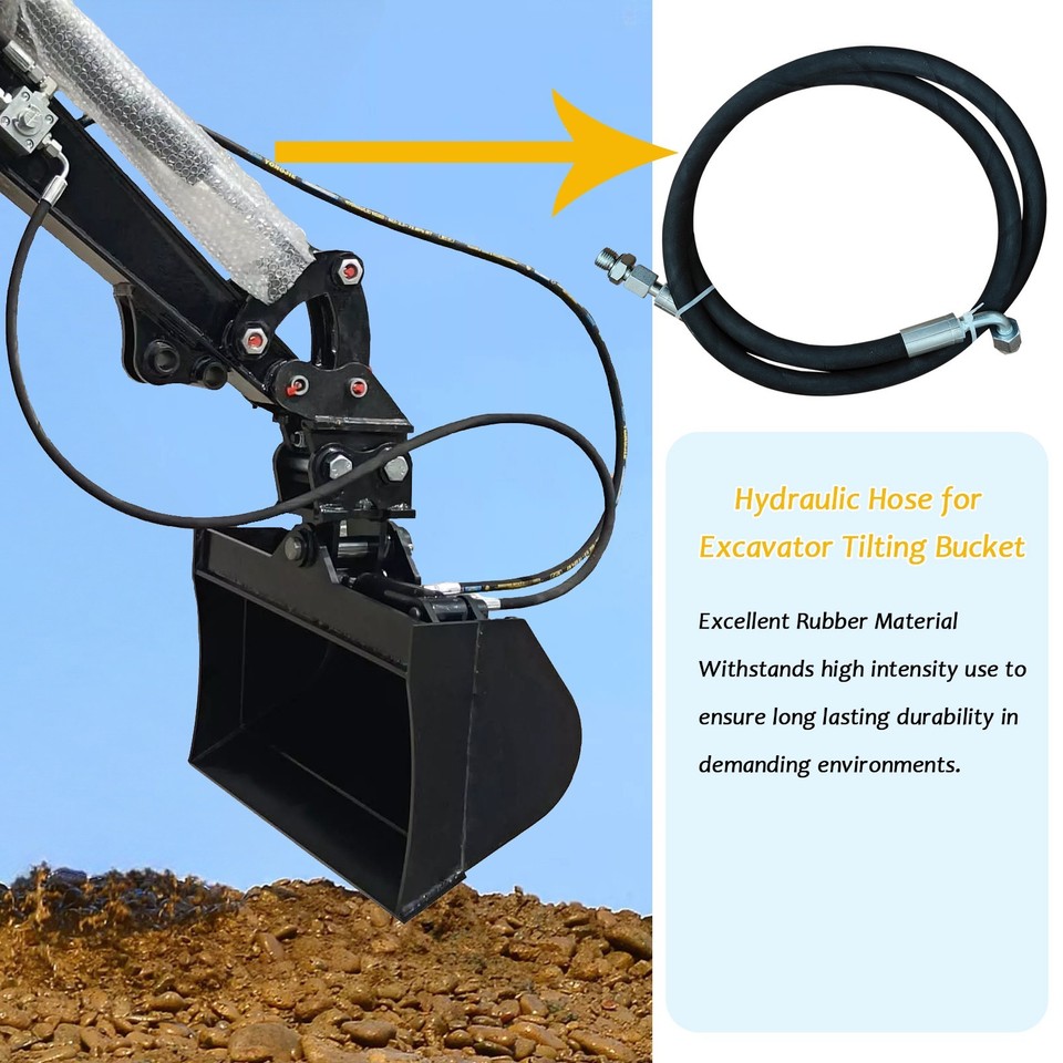 Tilt Bucket Hoses for Mini Excavator, 35MPa Bucket Hydraulic Hoses ...