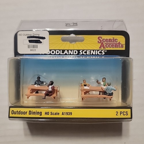 HO Scale Woodland Scenics A1939 Picnic Bench Outdoor Dining Figures ...