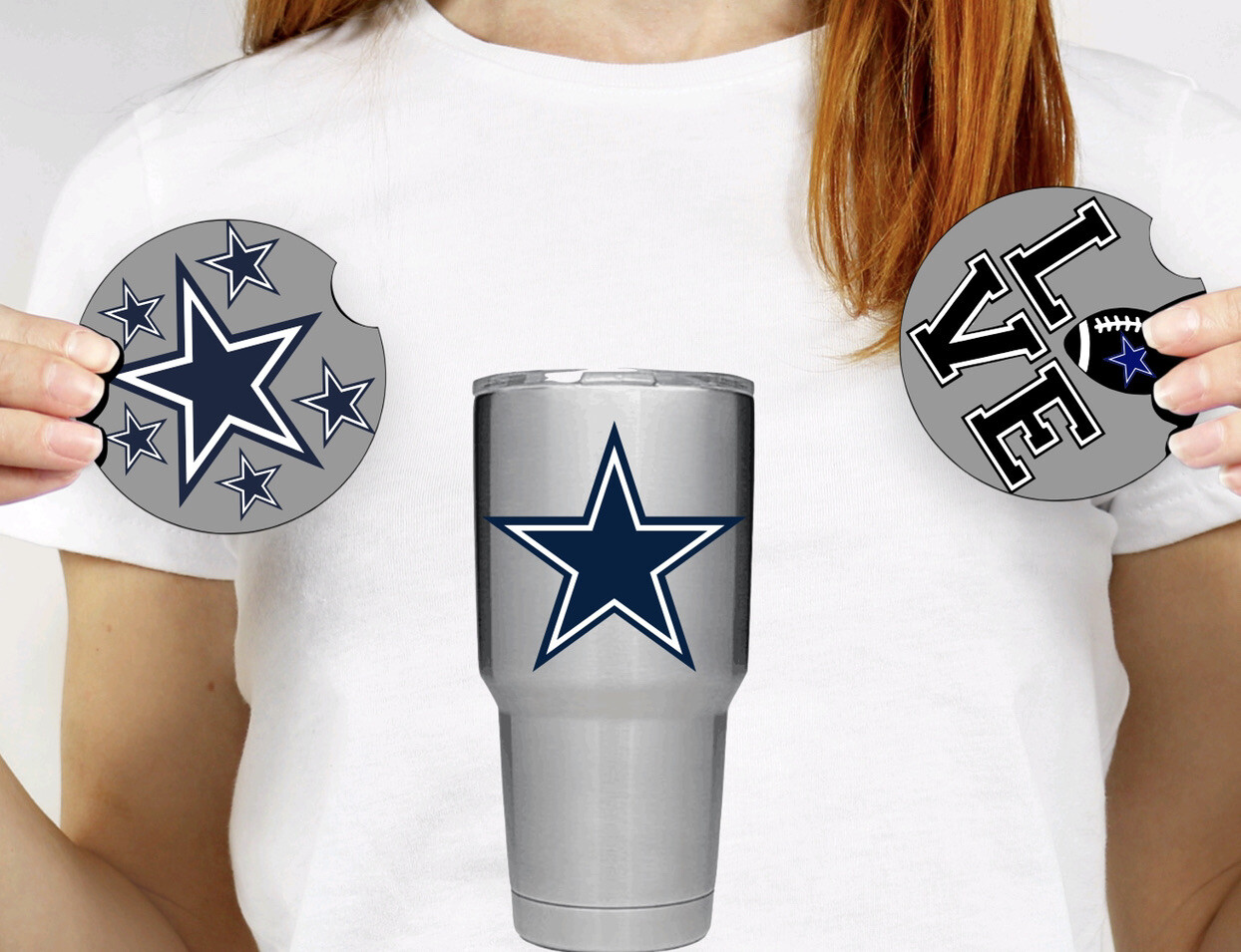 Love Dallas / Dallas Cowboys Coaster & Decal Set / Cowboys Window ...