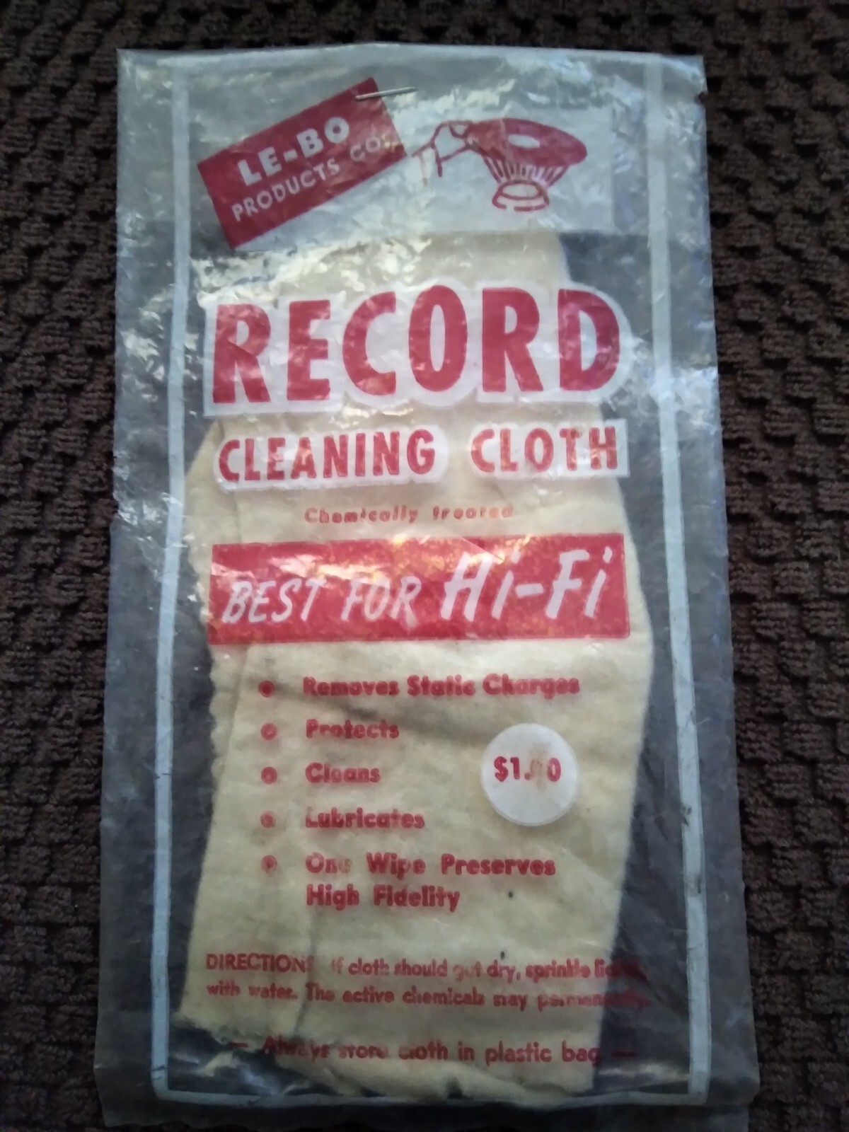 Vintage LE-BO Record Cleaning Cloth Used (for Collectors Only) | eBay