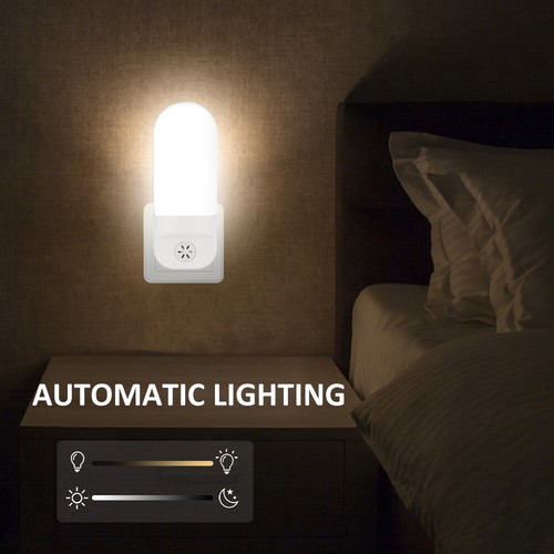 LED Safety Night Light Plug In Light Sensor Emergency Lamp Child Safety ...