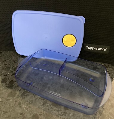 TUPPERWARE Divided Vent Rock n Serve Heat n Eat Rectangle 1.4 L ...