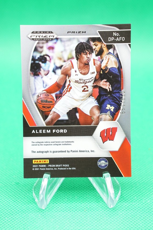 2021-22 Prizm DP Draft Picks Auto Prizms Red /199 #31 Aleem Ford Auto BG6 | eBay