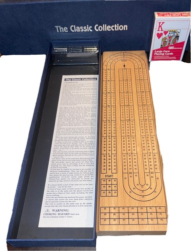 Cribbage Board Set - The Classic Collection By Cardinal W/ New Playing ...