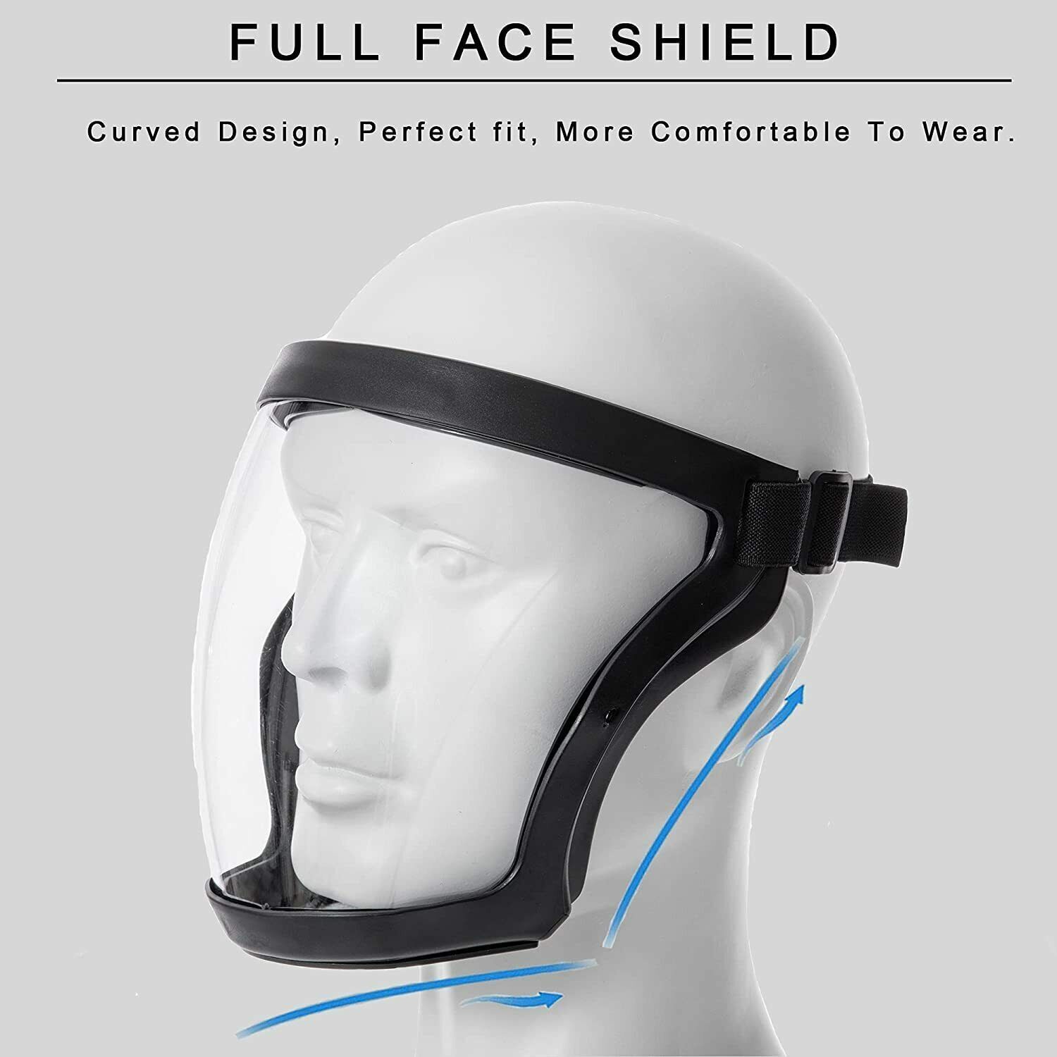 Safety Full Face Super Protective Mask Anti-fog Transparent Full Face ...