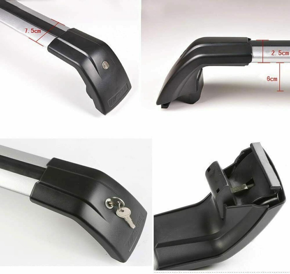 2Pcs Fit for Buick Encore 2013-2020 Lockable Roof Rail Rack Cross Bar ...