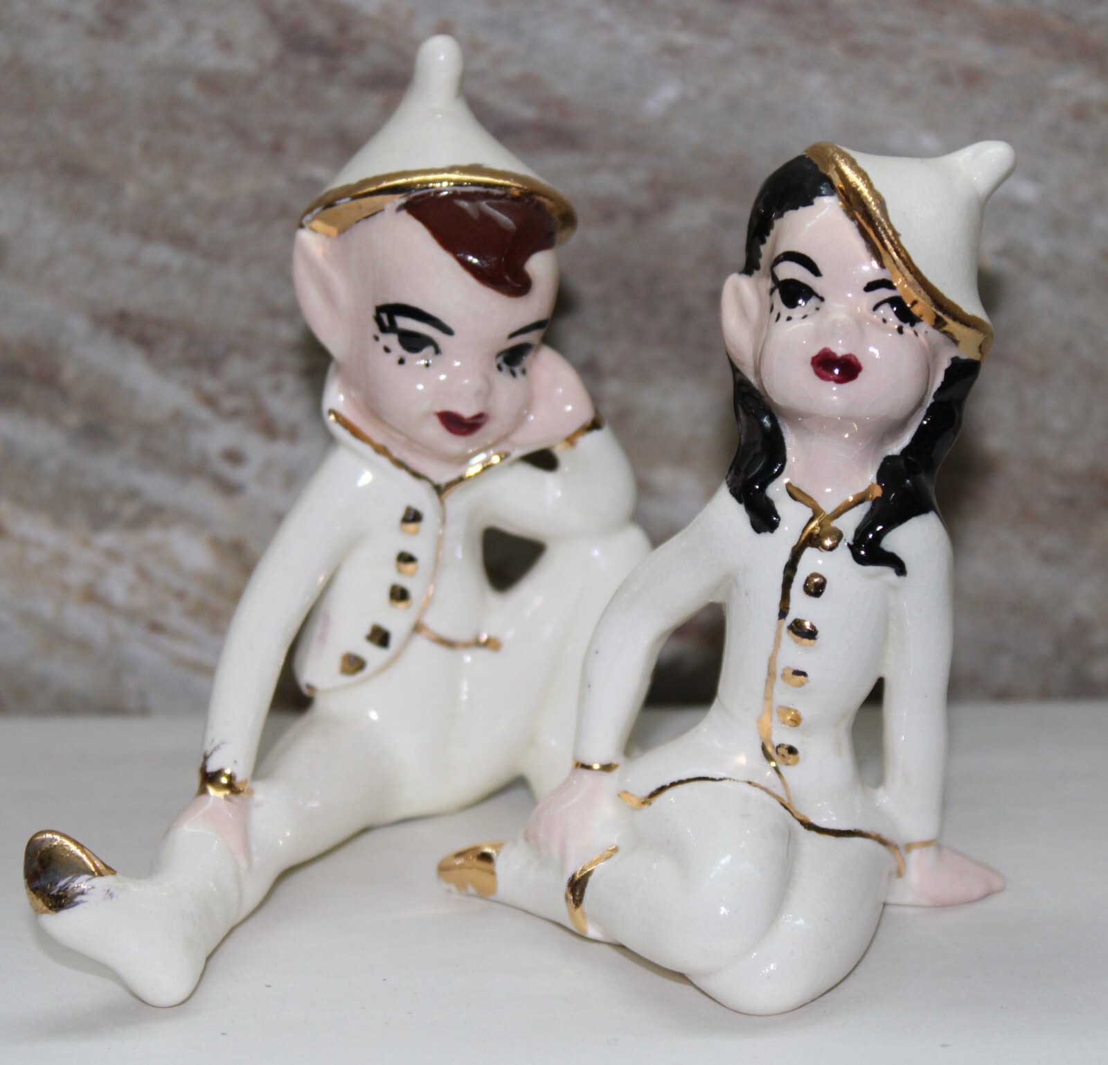 Vintage Mid Century 2 Pixie Elves Elf Kitsch Christmas Japan | eBay