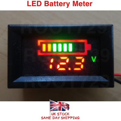 LED Battery Capacity Indicator Tester 12V Digital Voltmeter - UK Seller ...