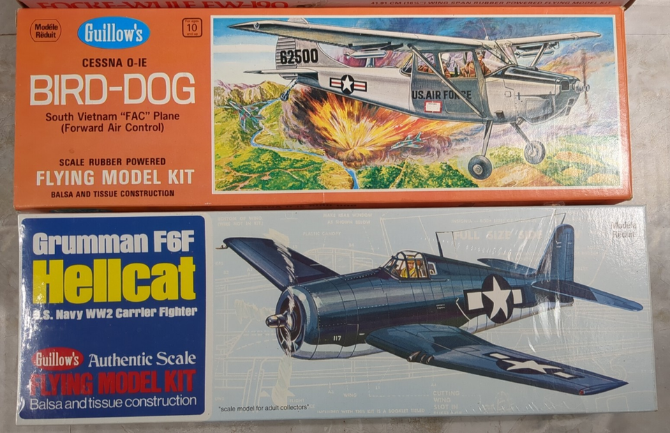 Guillow's Mixed Lot of Seven Air Planes Flying Model Kits Balsa ...