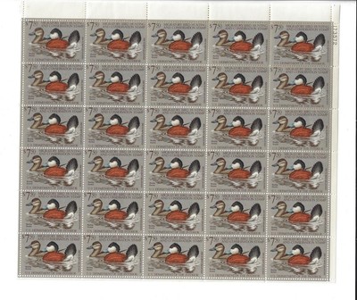 US SCOTT RW48 DUCK STAMP $7.50 SHEET RUDDY DUCKS $225.00 FACE MNH | eBay