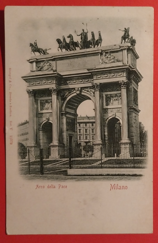 Milano Arco della Pace Postcard - Embossed 1900 (C. 18) | eBay UK