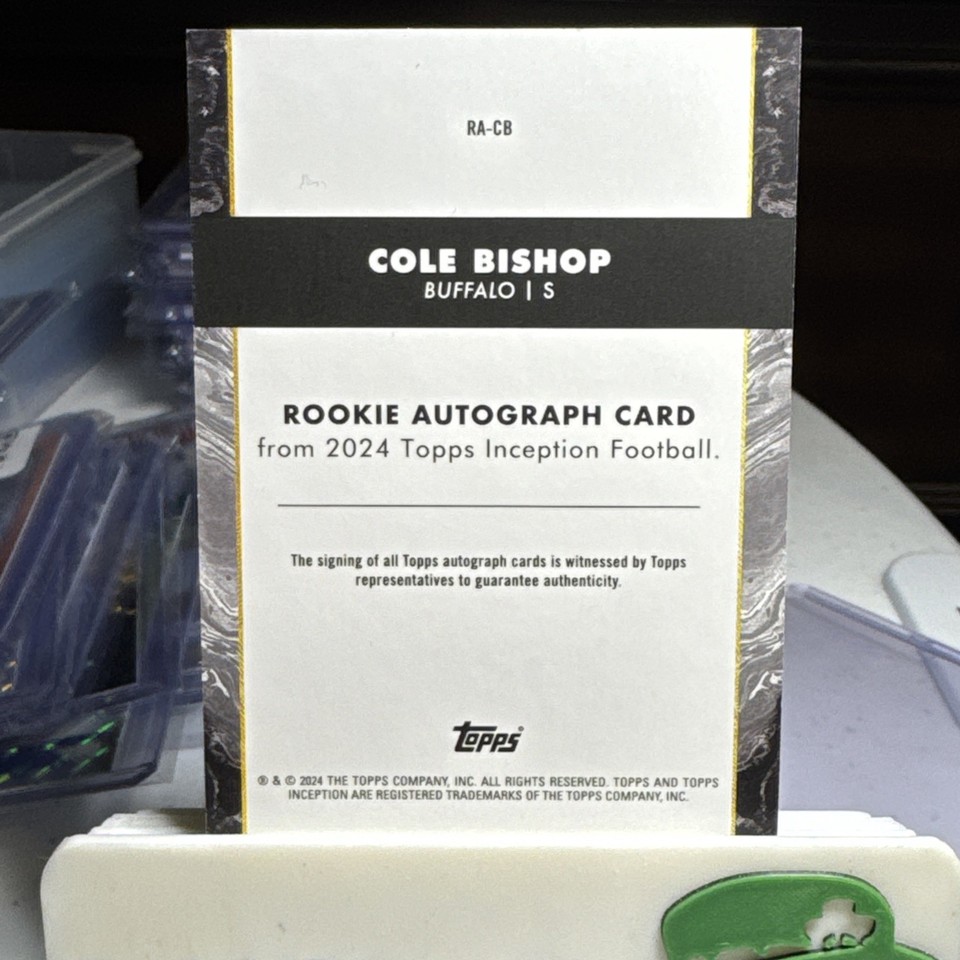 2024 Topps Inception Cole Bishop RC Rookie Auto Orange #’d/50 | eBay