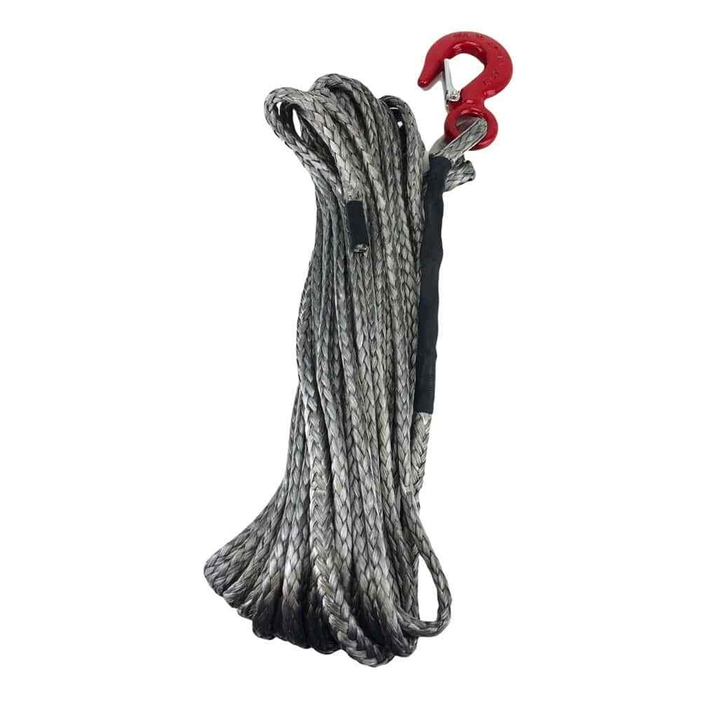 8mm Dyneema SK75 Synthetic 12-Strand Winch Rope x 15m With Hook Off ...