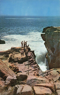 Postcard Thunder Hole Acadia National Park Bar Harbor Maine | eBay