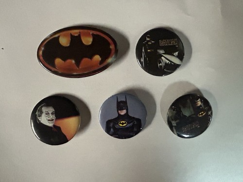 VINTAGE 1989 BATMAN MOVIE PROMO PIN - THE JOKER TIM BURTON FILM BUTTONS ...