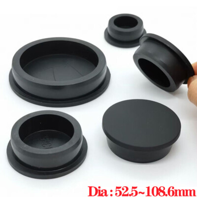 Silicone Rubber Hole Plug Cover Hole Plugs Pipe Tube Black Inserts 52.5 ...