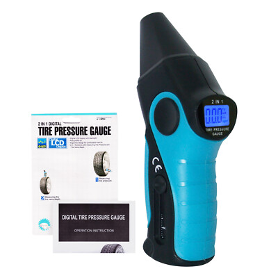 Digital Tire Pressure Gauge Reader Checker Measure Tool PSI, BAR, kPa ...