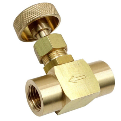 1/4" NPT x 1/4" NPT Female 600 PSI Brass instrument Gas Needle Valve ...