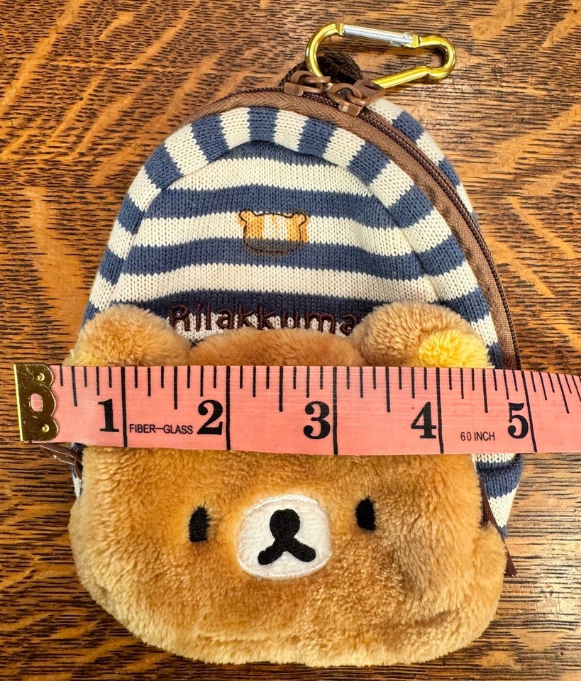 San-x Rilakkuma Mini Backpack Wallet Bear Plush 6” Stuffed Animal Soft ...