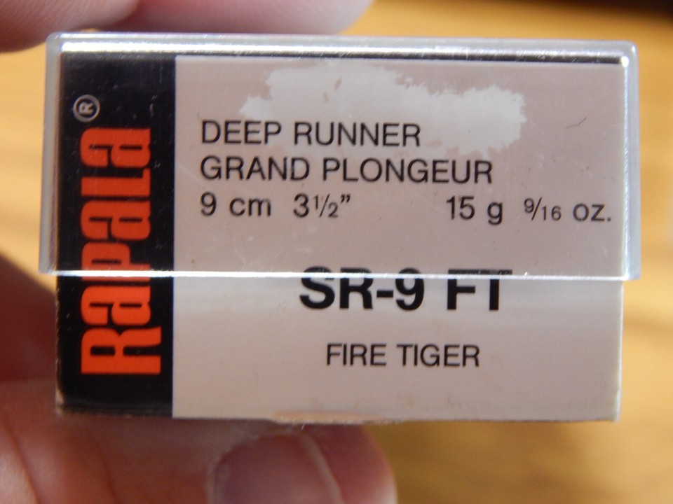 RAPALA SR-9 SHAD RAP LURE FIRE TIGER COLOR NIB LQQK | eBay