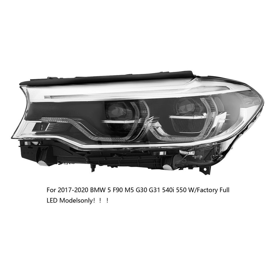 Left Side Full LED Headlight Headlamp for 2017-2020 BMW 5 M5 G30 G31 ...