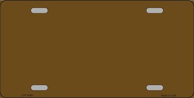 Brown Metallic Solid Metal Novelty License Plate Tag LPC-1008 | eBay