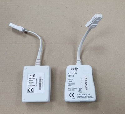 9x BT ADSL MF50 Connector Landline Telephone Splitter DSL Broadband ...