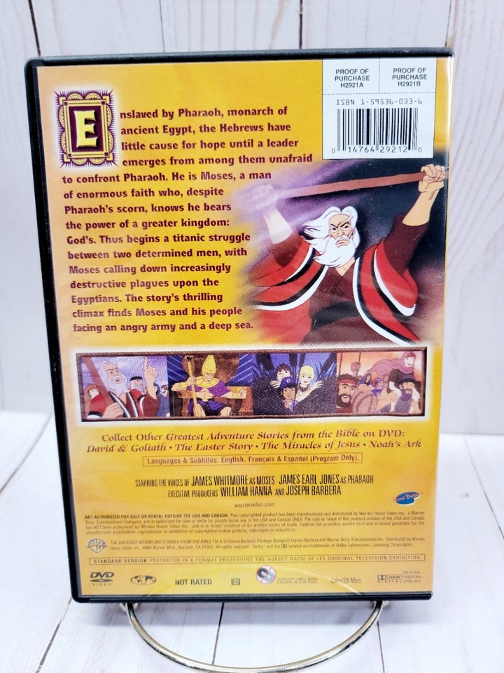 The Greatest Adventure Stories From the Bible: Moses - DVD | eBay