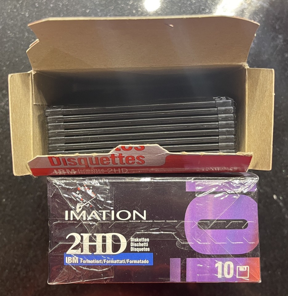 19 - Imation 2HD 3.5" Diskettes 10 Pack IBM Formatted High Density ...