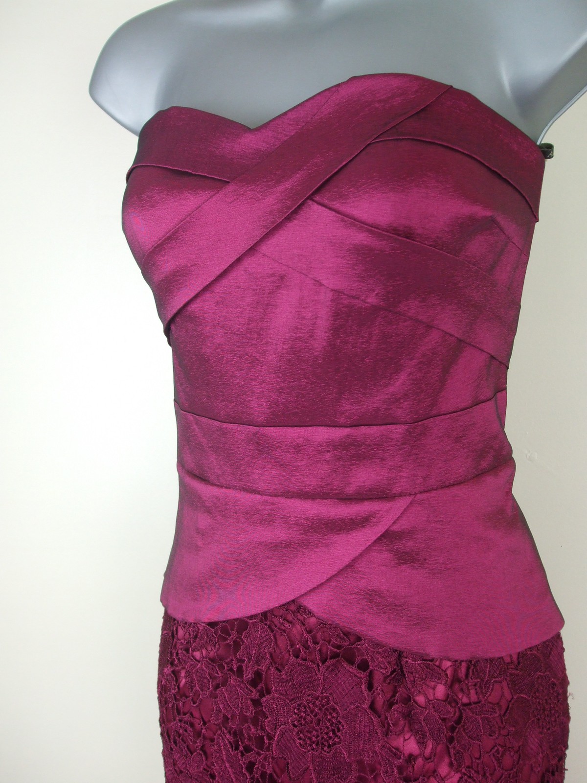 Womens Alexon Dress Taffeta Bodice Ladies Peplum Lace Cocktail Vintage ...