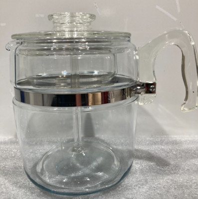 Vintage Pyrex Flame Ware Glass Percolator Coffee Pot 6-9 Cup 7759 ...