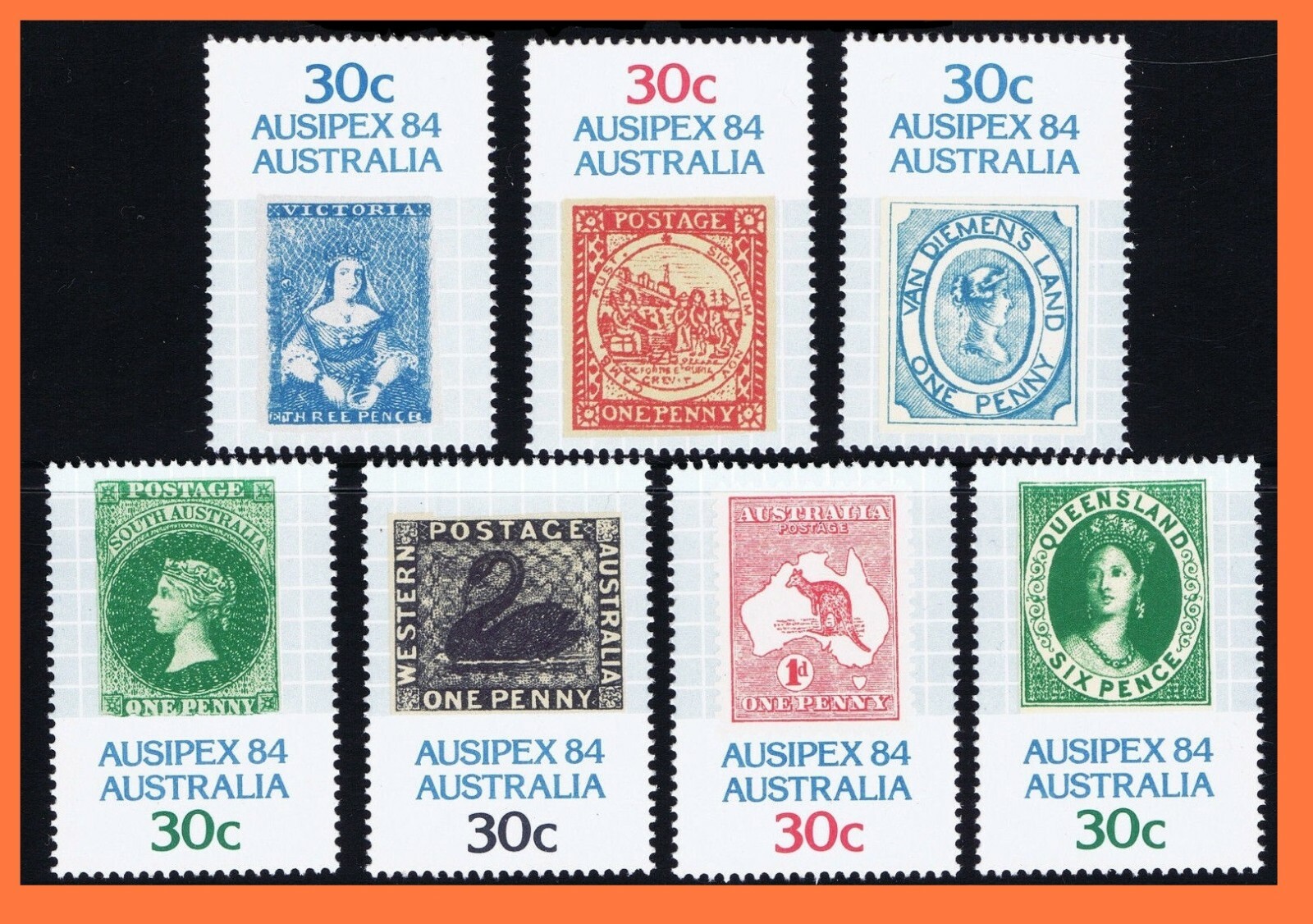 Australia 1984 Ausipex '84 World Philatelic Exhibition Set of 7 Stamp ...