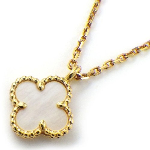 Excellent Van Cleef & Arpels Sweet Alhambra Necklace Yellow Gold 18K ...