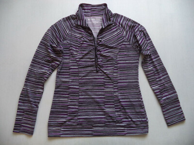 Womens SOYBU zipper pullover Sz L performance layering hiking skiing ...