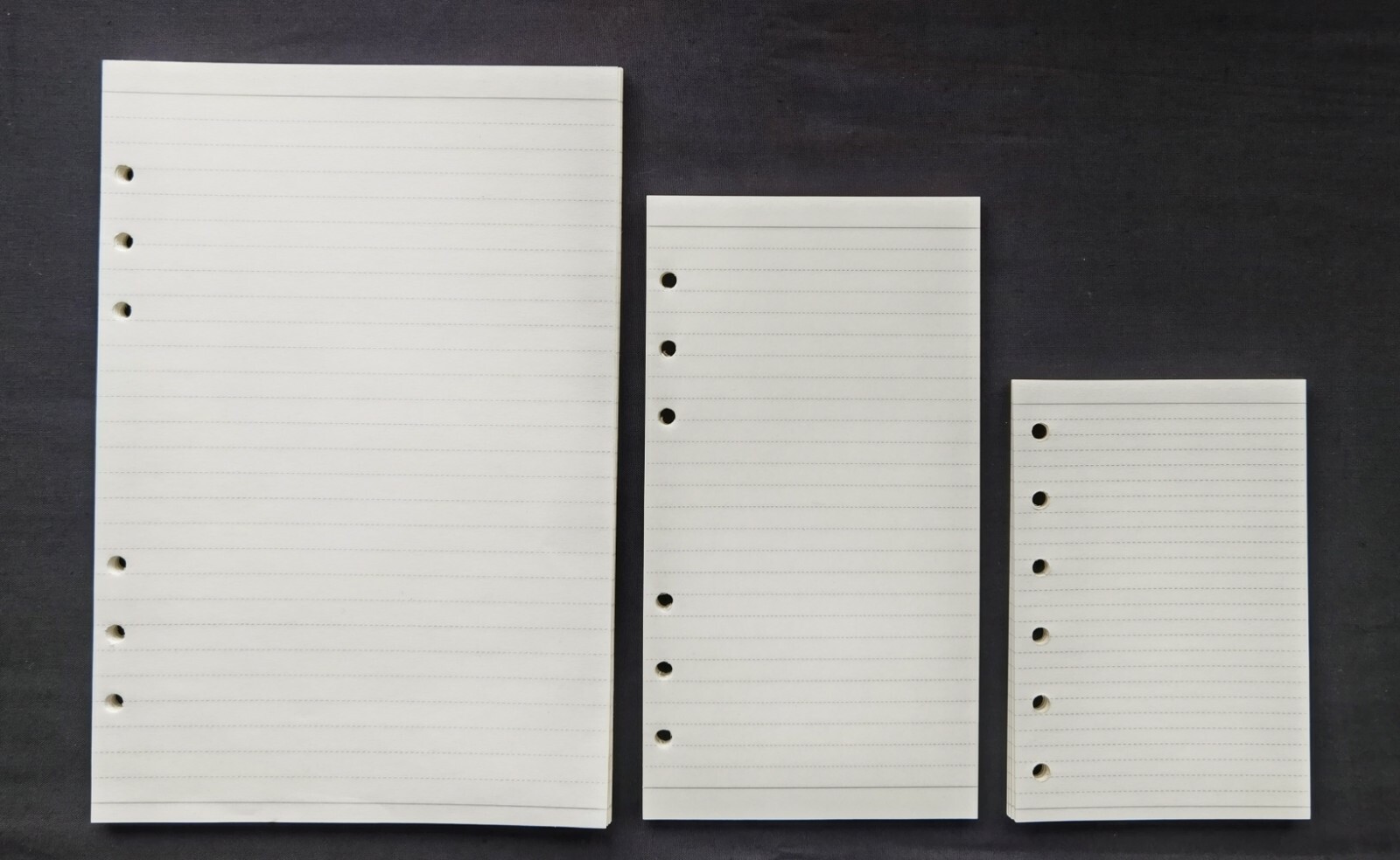 A5, A6, A7 Ruled Notepaper Refills for Six-ring Organiser / Notebook ...