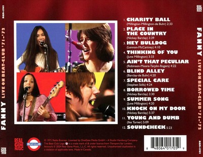 FANNY LIVE ON BEAT-CLUB '71-'72 NEW CD | eBay