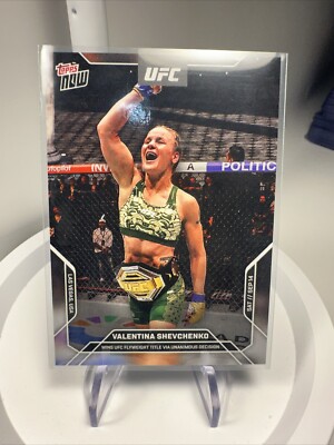 2024 Topps Now UFC 306/Noche Valentina Shevchenko WINS TITLE Flyweight ...